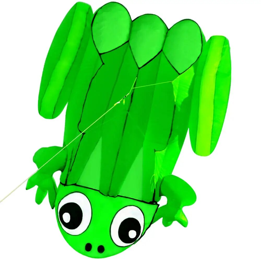 Новый 3D Однолинейный программное обеспечение лягушка воздушные змеи спортивный пляж с ручкой кайт и веревкой легко летать