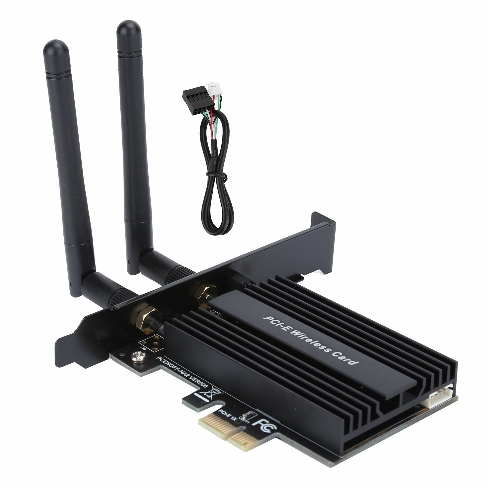 PCI Express WiFi 6 адаптер 3000Мбит/с для Intel AX200 Pro 802.11ax 2.4ГГц/5ГГц с Bluetooth 5.0 Черный, высокая мощность