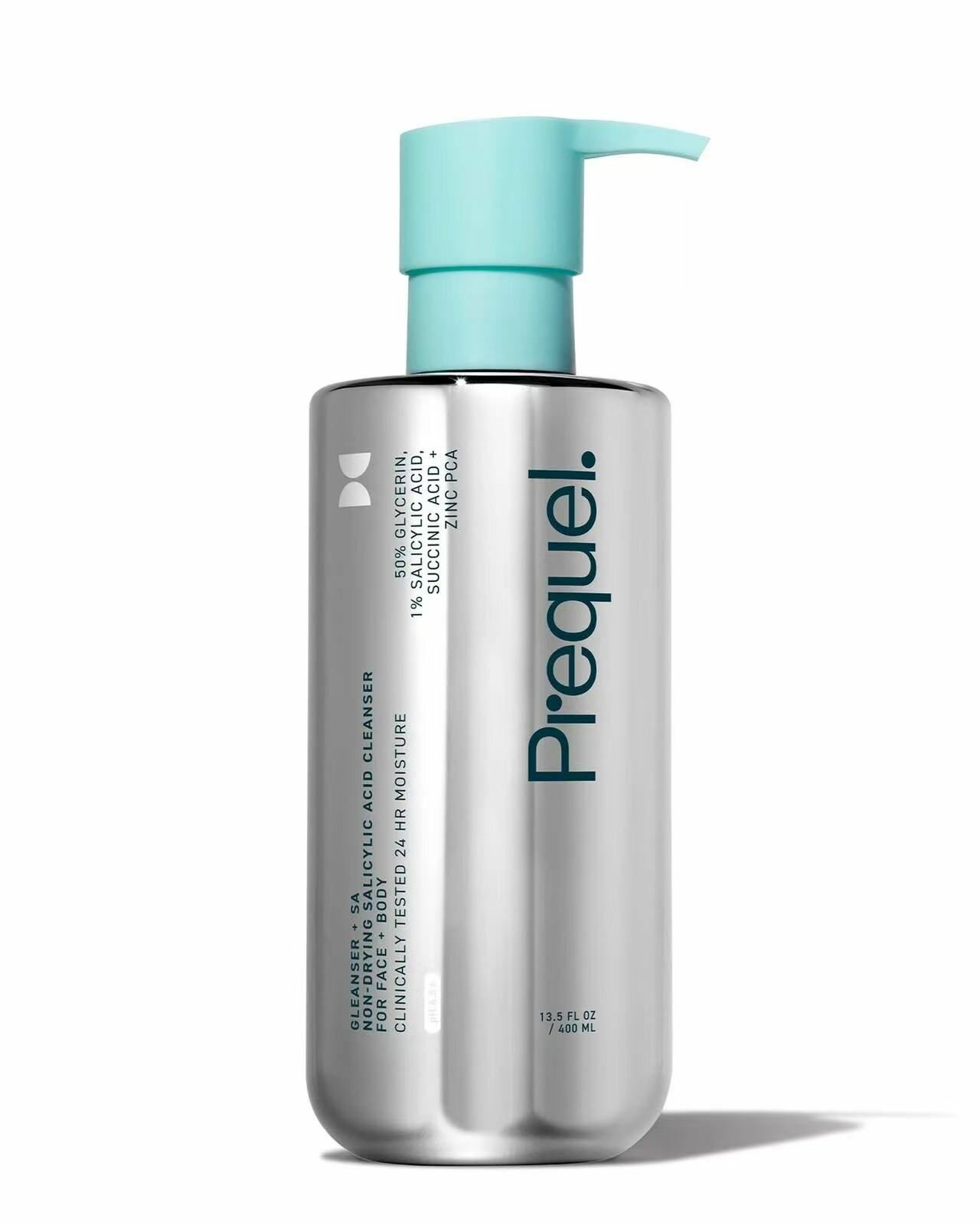 Prequel Увлажняющее глицериновое очищающее средство для лица Новое очищающее средство с 1% салициловой кислотой, 400 мл