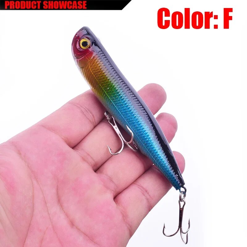 Поплавок WDAIREN TopWater 11 см, Синий, Цвет: F