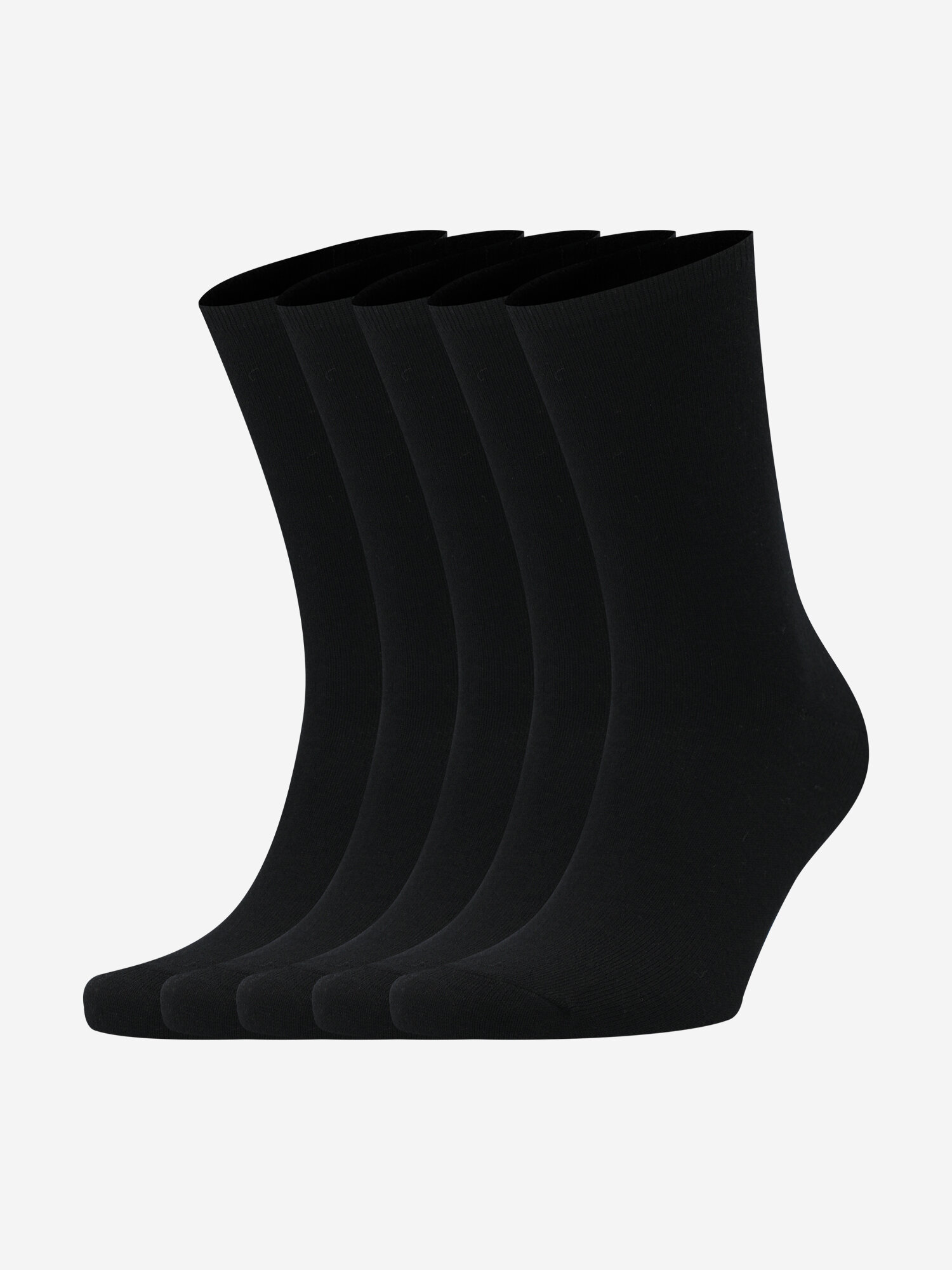 Носки спортивные De Mount Unisex socks 5-pack, комплект, 5 пар, размер 39-42, черный — фото 1