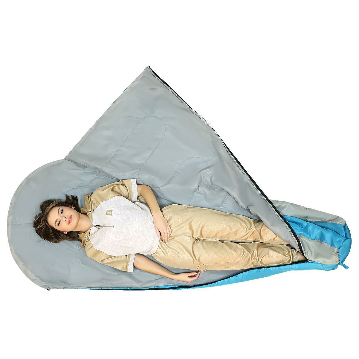 Спальный мешок Decathlon Enero Camp Traveler, туристический, форма мумии, 210 см x 80/50 см