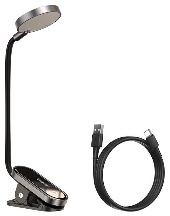 Baseus / Светильник с прищепкой / Comfort Reading Mini Clip Lamp / DGRAD-0G темно-серый