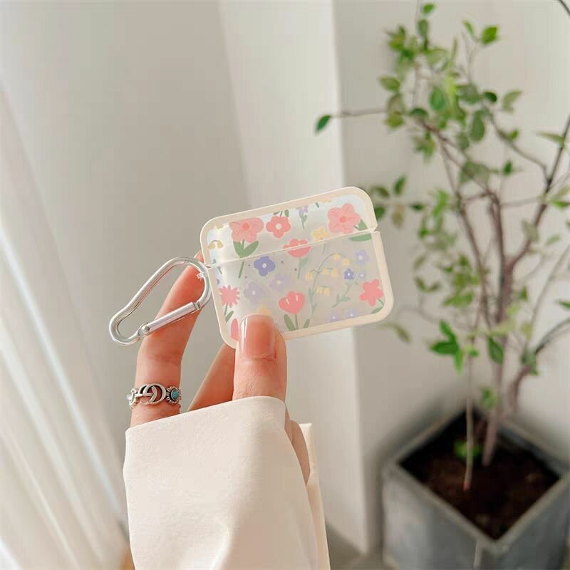 Чехлы для наушников с цветочками Apple AirPods 1-2