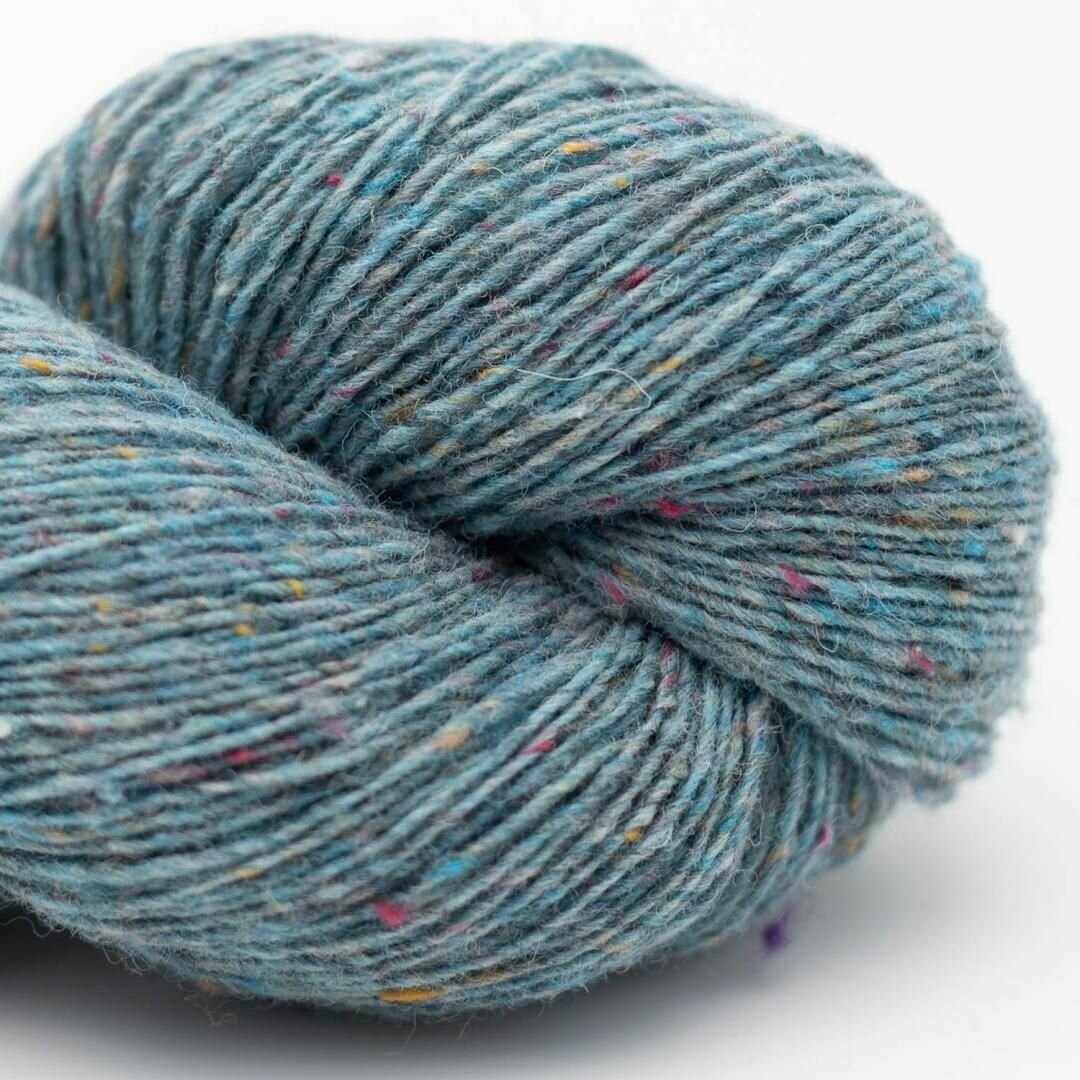 Пряжа для вязания BC Garn Loch Lomond Lace GOTS (10 Green blue) 1 моток 50 г/300 м