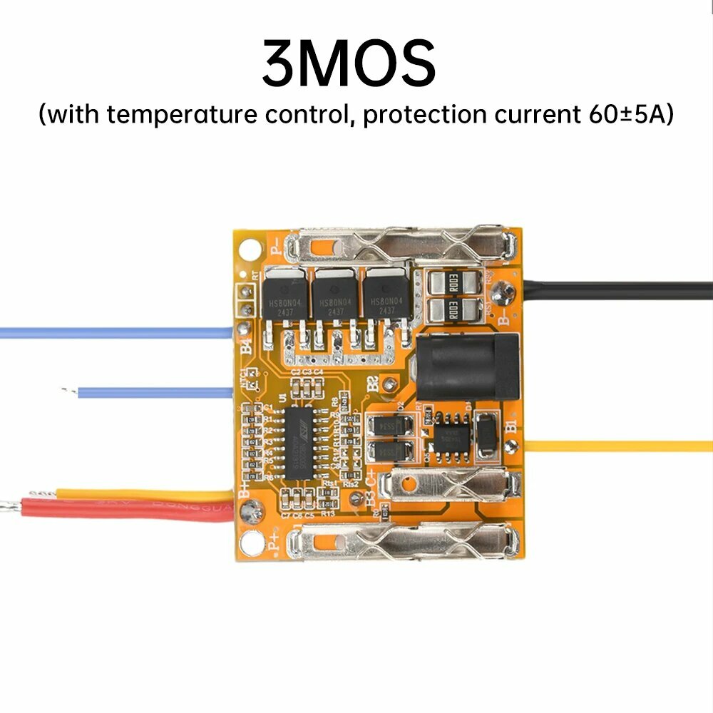 Плата защиты аккумулятора 5S 21V 65A BMS