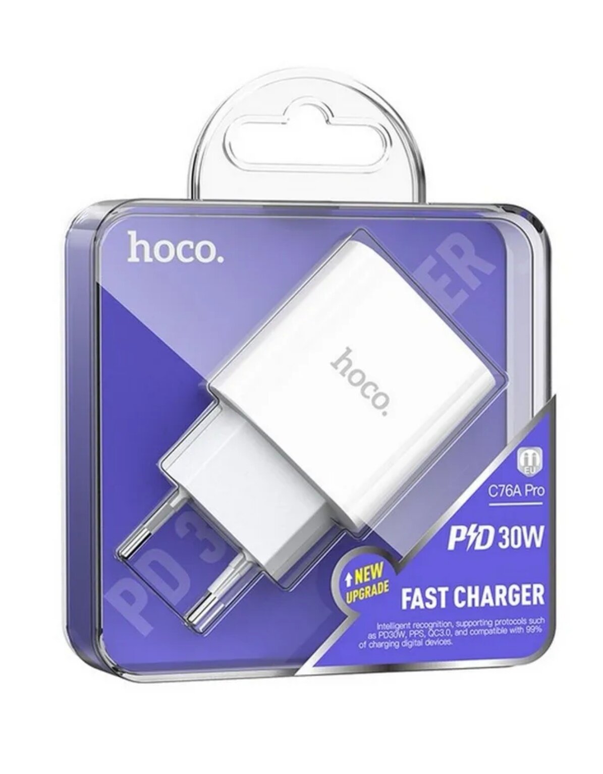 Сетевое зарядное устройство HOCO C76A Pro Majestic 1xUSB-C, 30W, белый