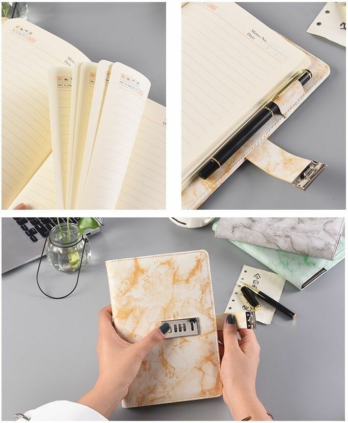 Блокнот с кодовым замком А5