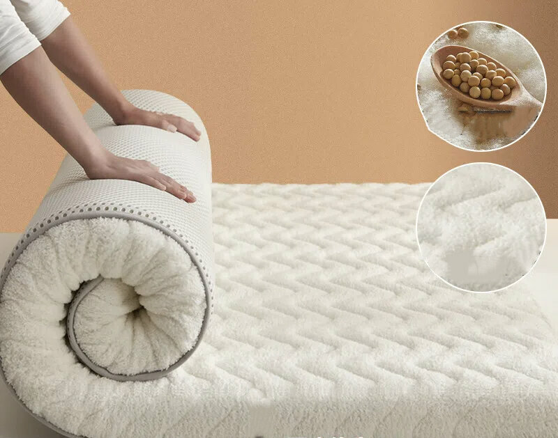 Плюс бархатное утолщение, матрас без пружин, 80x190 см (белый)