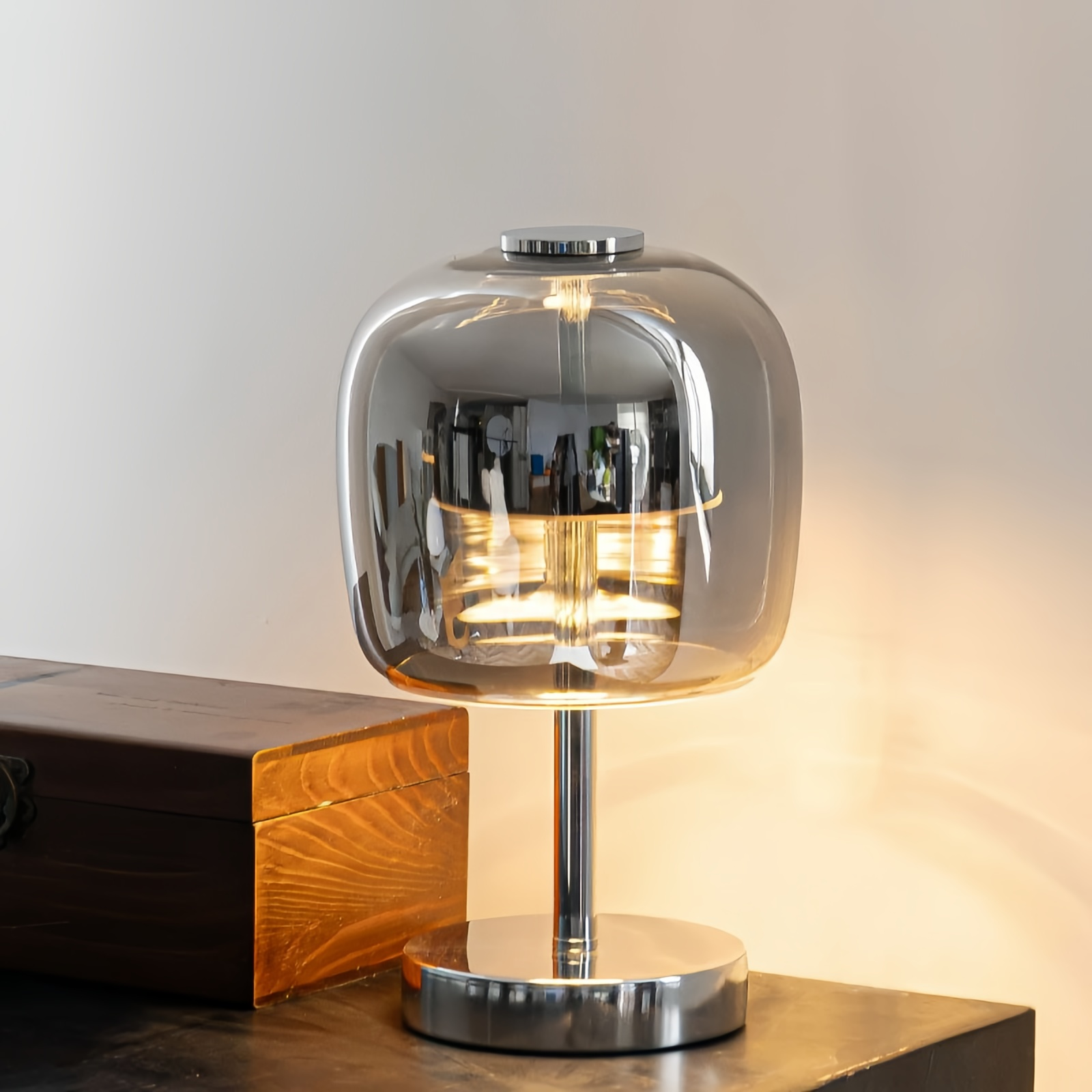 Настольный светильник, USB-разъём для зарядки, LED, тёплый белый свет