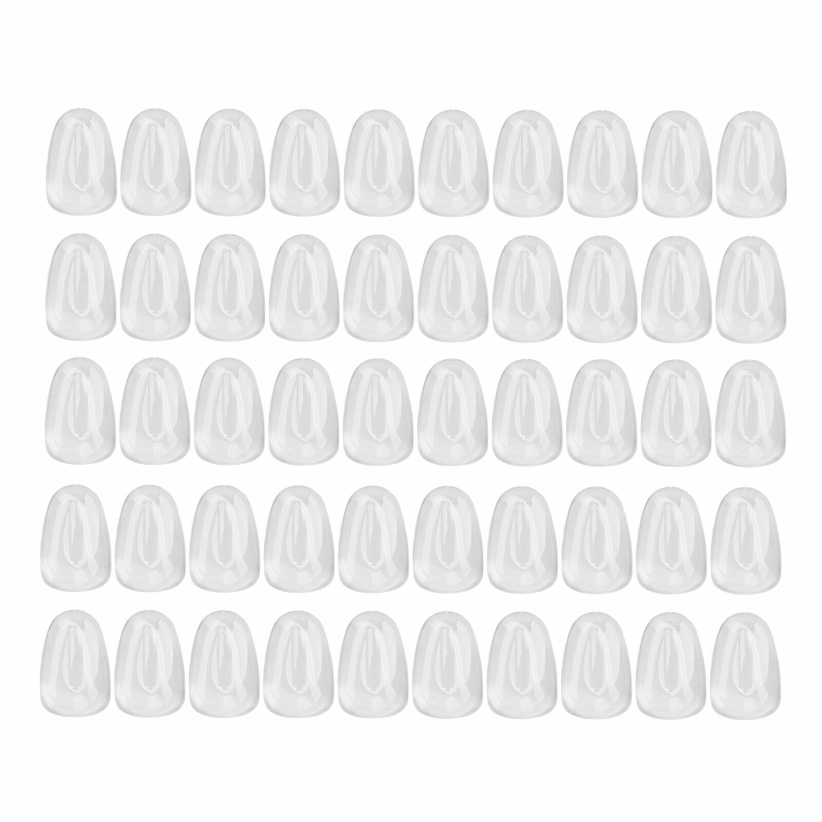 50pcs Nail Color Board Tips Round Head Water Drop DIY Clear Glass Art Display for Beauty