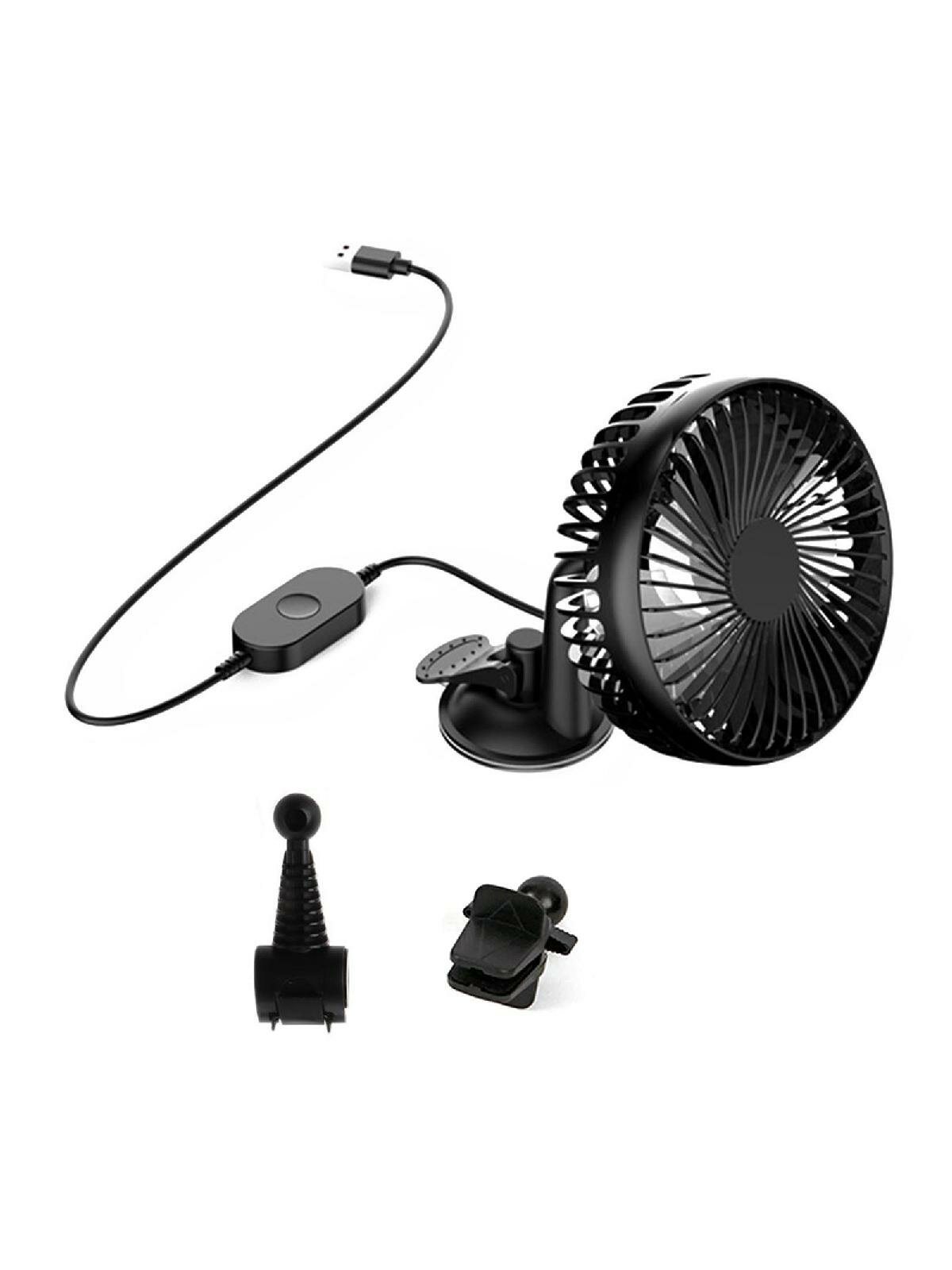 USB Car Fan Suction Cup Car for Seat Back Single for Head Car Fan 5V Universal Large Wind Three Speed Control USB Car Fa