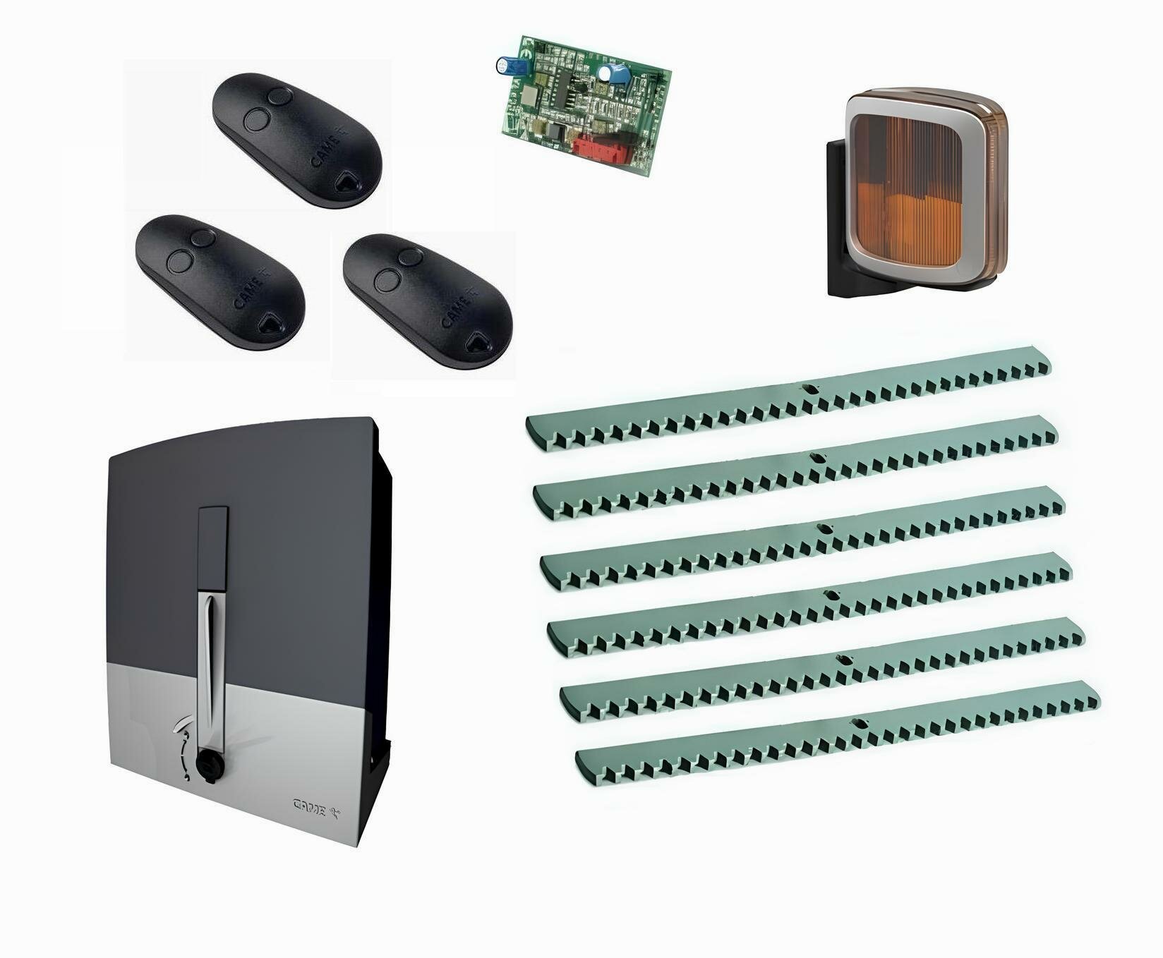 Автоматика для откатных ворот BXL04AGS KIT6-LA-Т3, комплект: привод, радиоприемник, 3 пульта, лампа, 6 реек