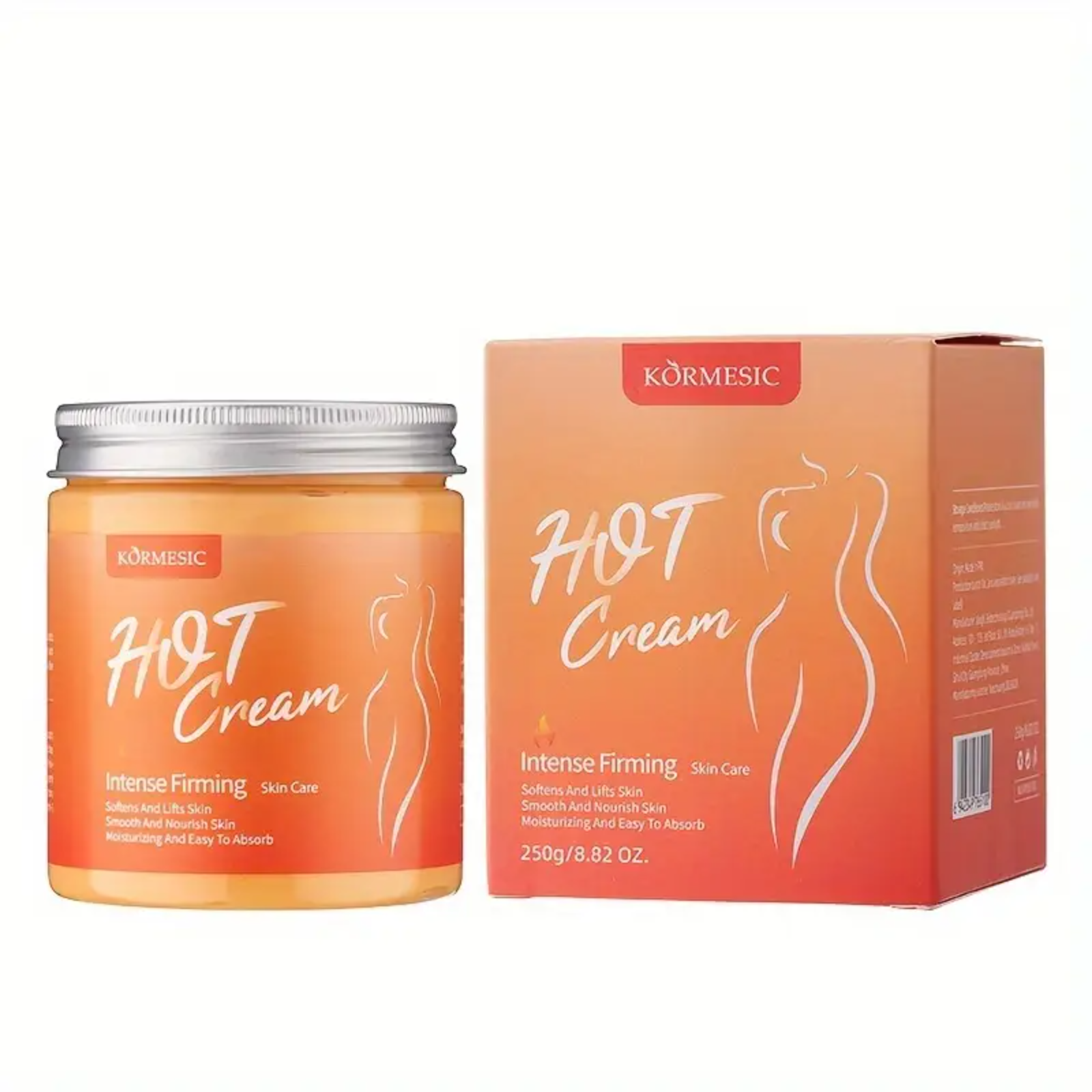 KORMESIC Intensive Firming Hot Cream - 250g/8.82oz, Hydrates Boosts Elasticity for Arms Thighs Abdomen, Deep Moisturizing with Glycerin Vitamin C, Fragrance-Free, Suitable for All Skin Types