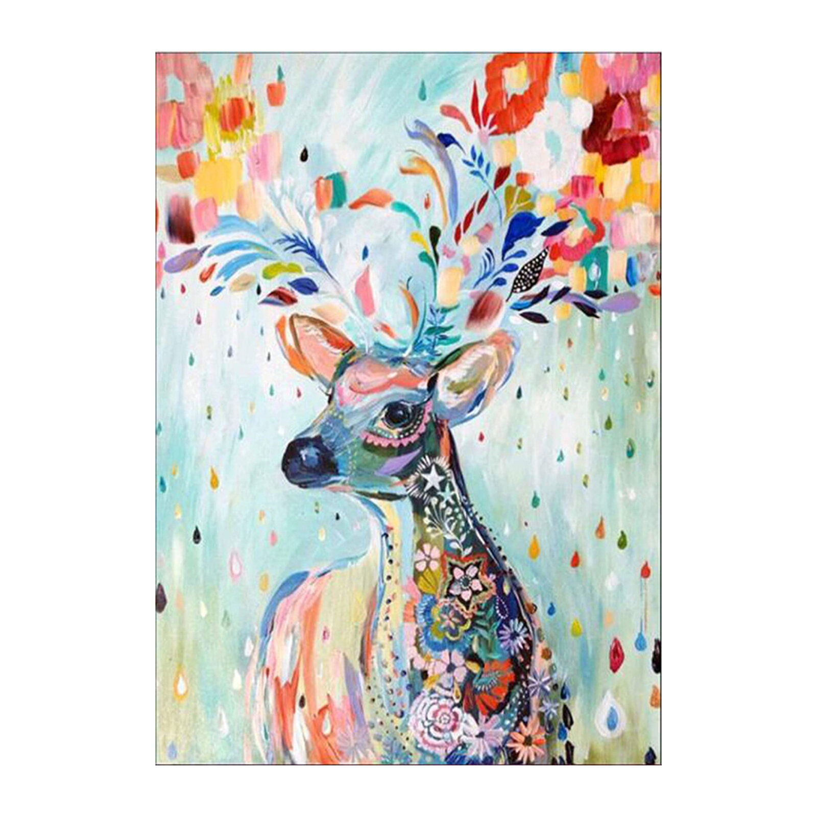 Набор для 5D алмазной живописи Deer DIY Full 12*16 Inch, акриловые бриллианты, мозаика, рукоделие, декор для стен дома, подарок, без рамы, многоцветный, размер 30*40см, материалы: акриловые бриллианты, канва, пластик, формы: прямоугольная, стили: