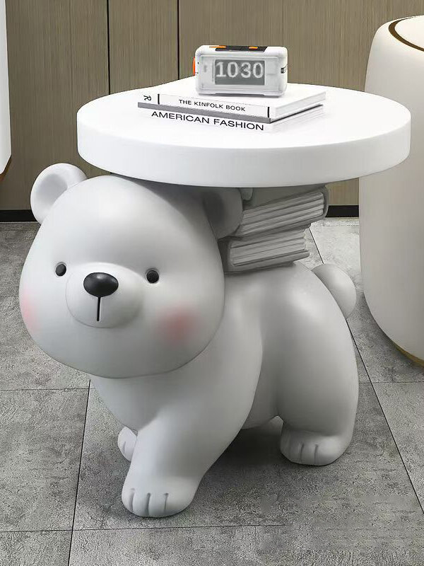 Креативный светлый роскошный журнальный столик bear, домашний современный минималистский декоративный журнальный столик