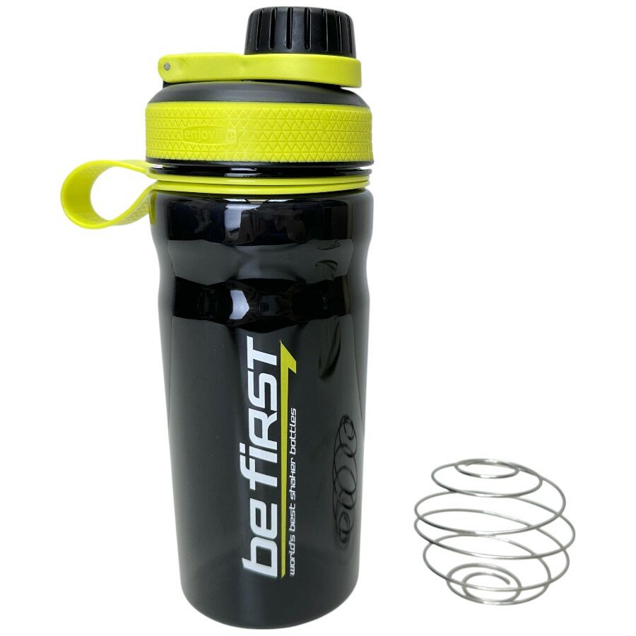 Шейкер из тритана Be First 600 мл черно-желтый