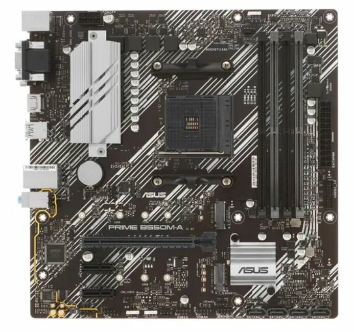 Материнская плата ASUS PRIME B550M-A/CSM, Socket AM4, B550, 2*DDR4