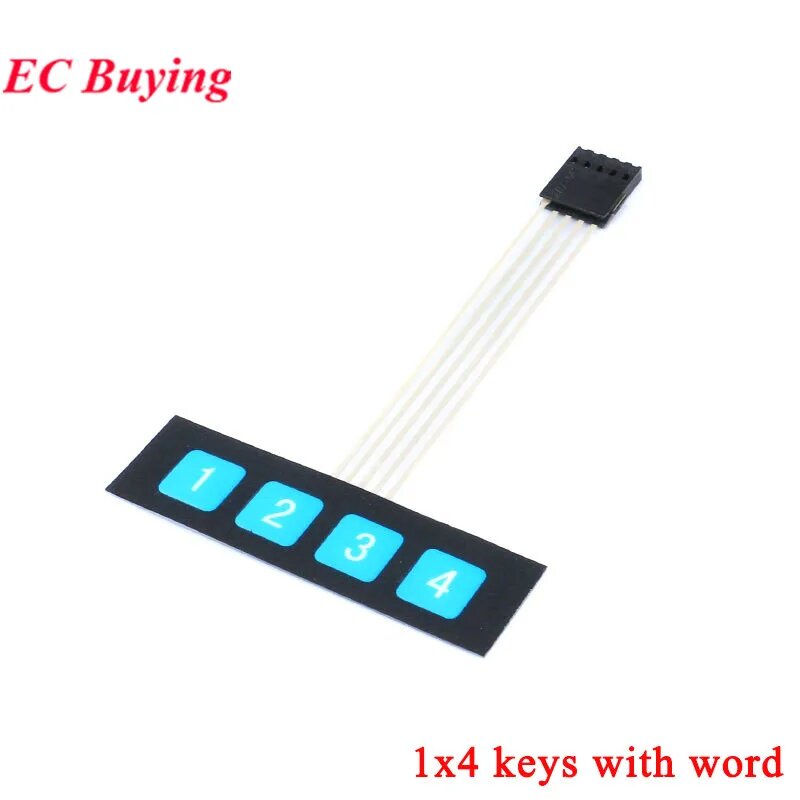 Мембранный переключатель 1x4 1x5 1x6 клавиш EC Buying 2pcs, 1x4 with word