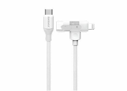 Кабель для зарядки Momax 1-Link Flow Duo 2-в-1 1.5m. - White