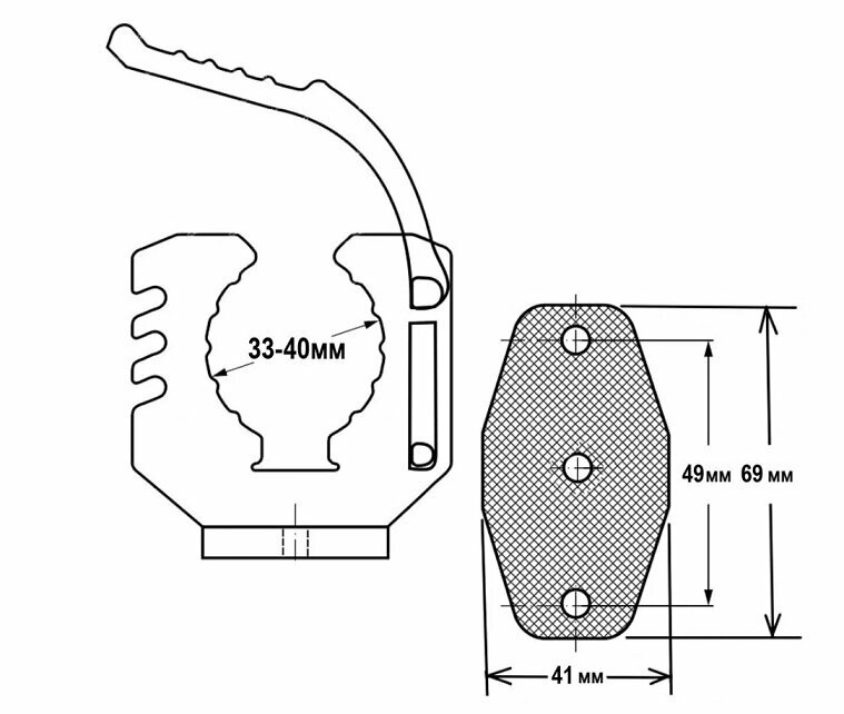 Крепеж универсальный (черный) 33-20-0127