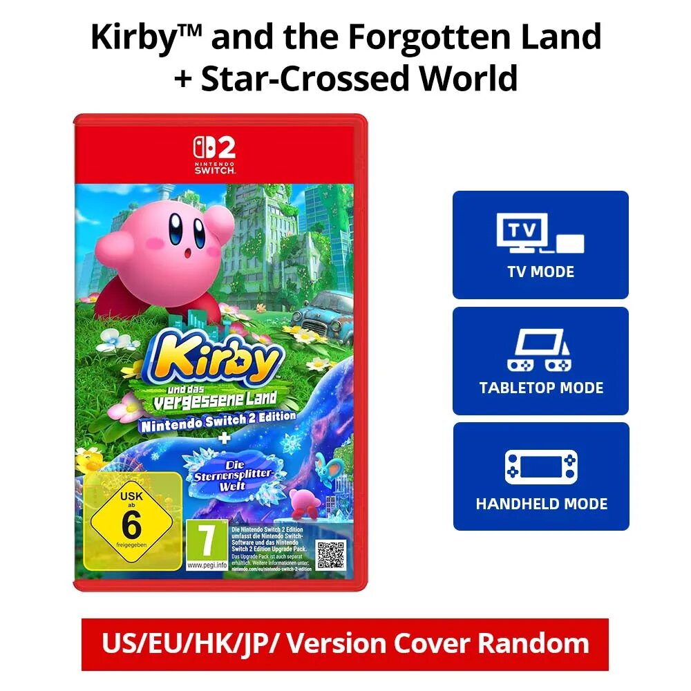 Nintendo Switch 2 игра Kirby and the Forgotten Land + Star-Crossed Worldr