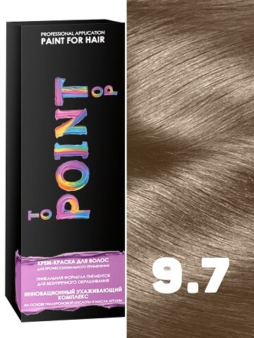 POINT. Краска для волос, тон №9.7, Светлый блондин бежевый 100мл