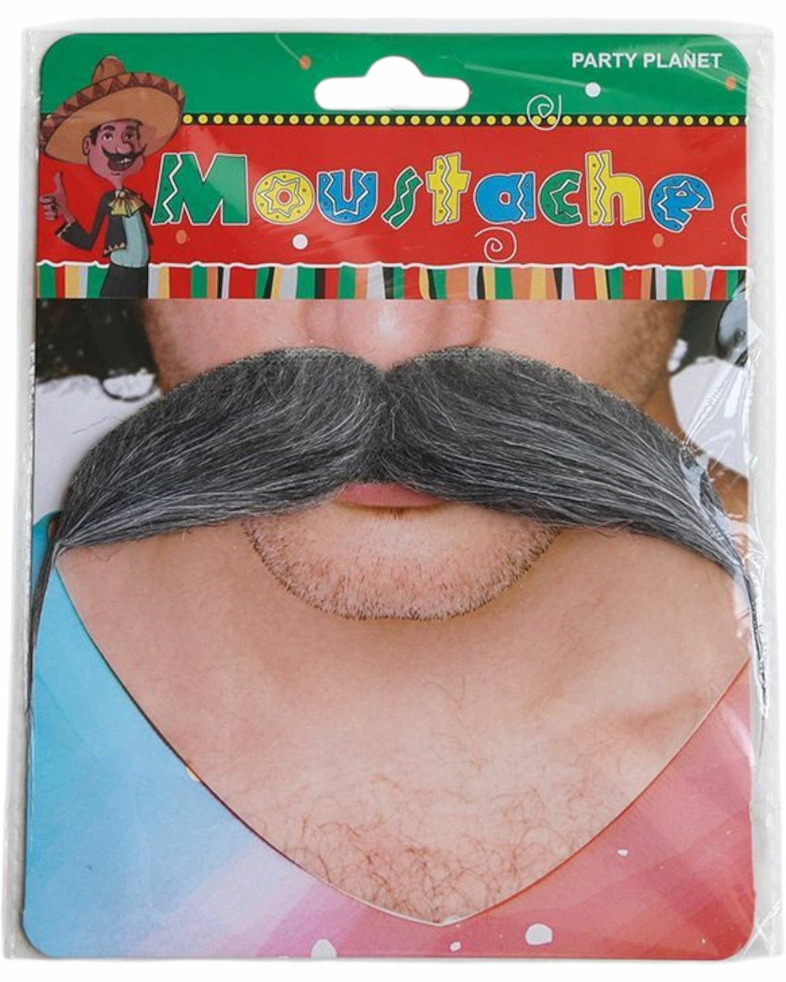 Усы карнавальные серые