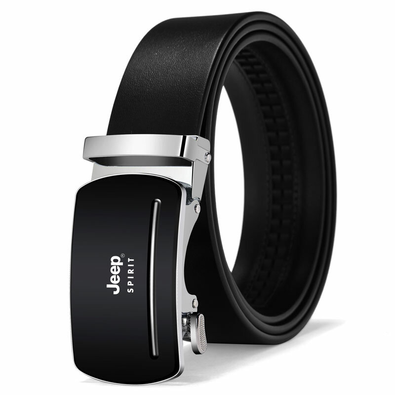JEEP SPIRIT Jeep Automatic Buckle Top Grain Cow Leather Single Item Leather Belts Unisex 110