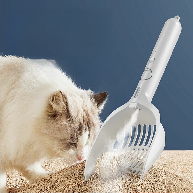 Распылительная лопатка для кошачьего туалета, ложка для кошачьего туалета с длинной ручкой