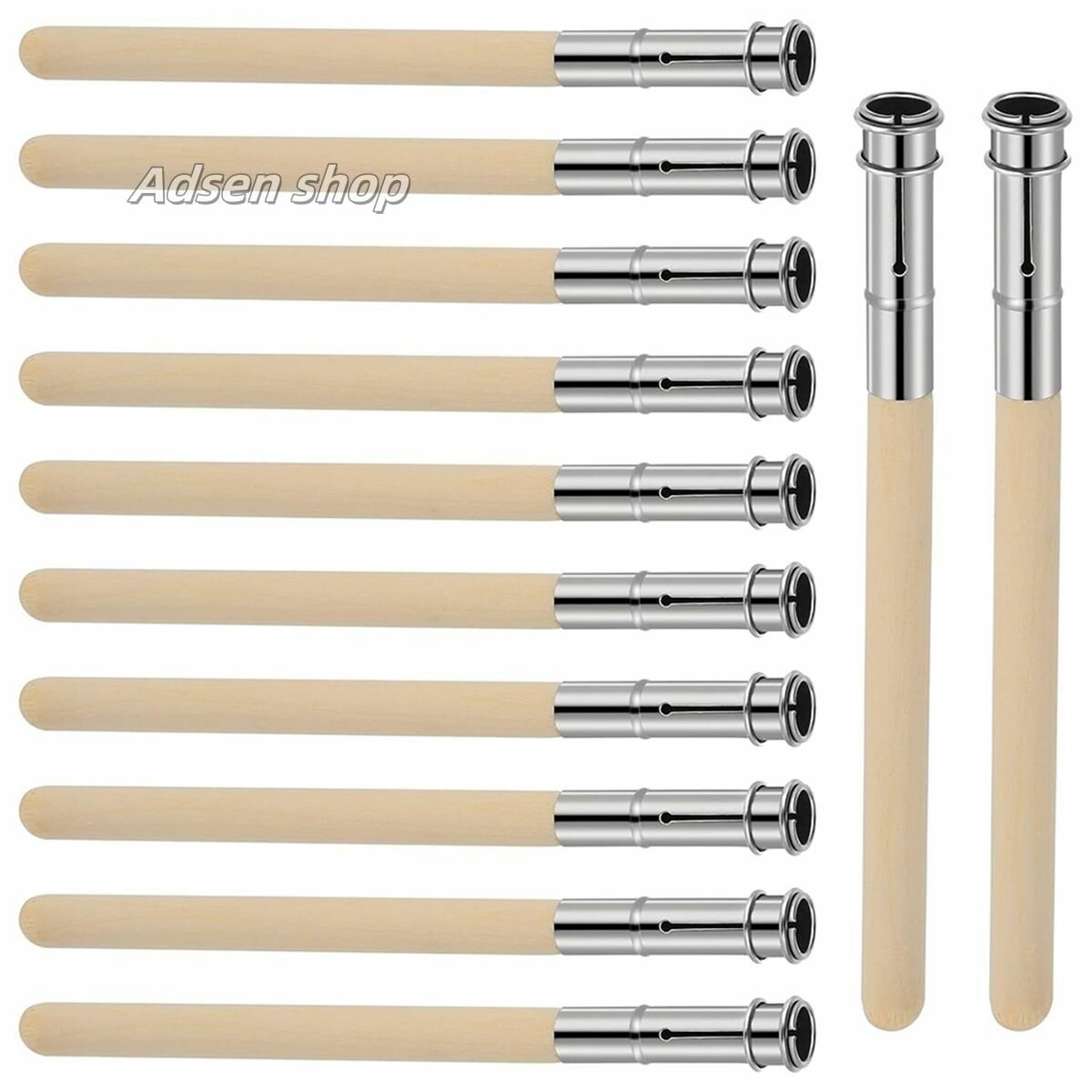 12 шт. деревянных удлинителей для карандашей для художников