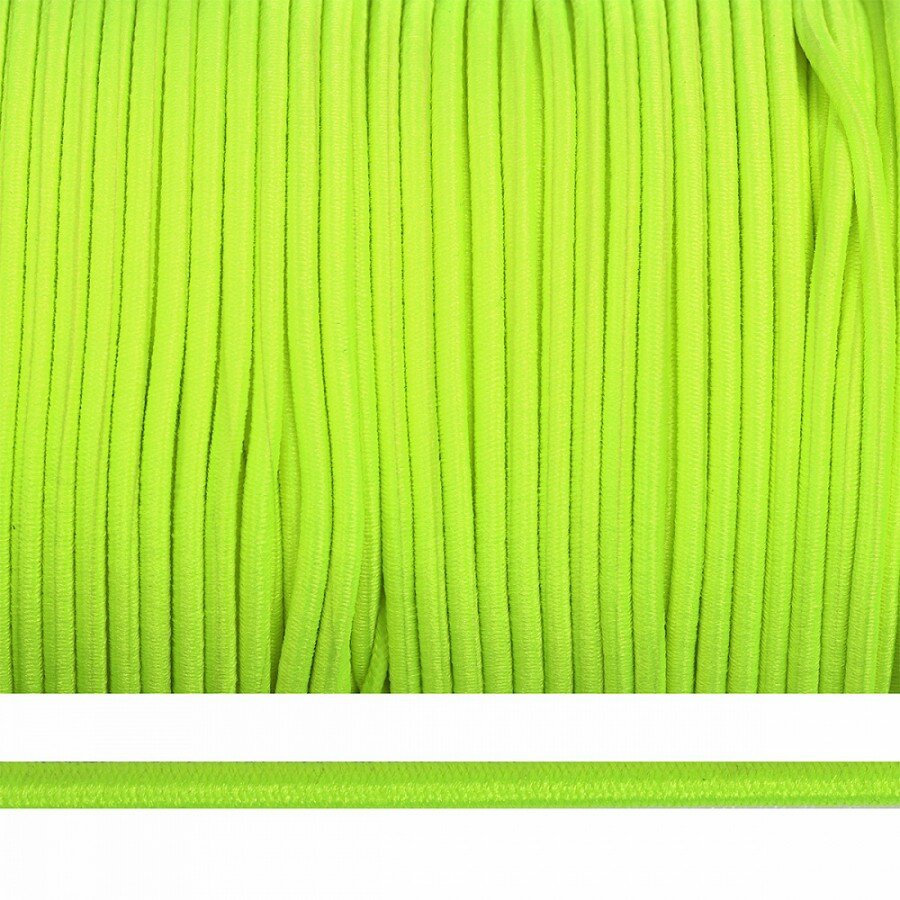 Резинка-шнур 2,5мм шляпная круглая TBY цв. F229 салатовый боб.100м