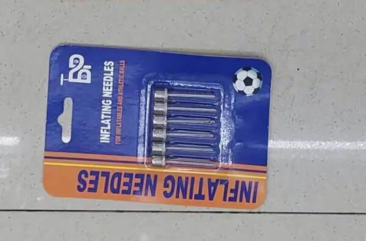 Игла для мячей, 6 шт, металлические, для накачки спортивных мячей