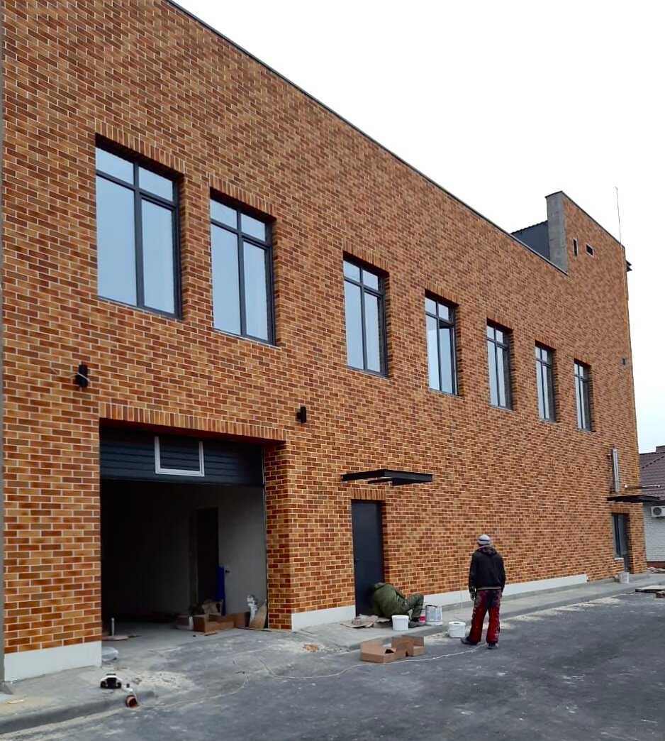 Гибкая Клинкерная плитка для фасадов и внутренней отделки "Песочный", фактура-F0, размер 250х70х5мм