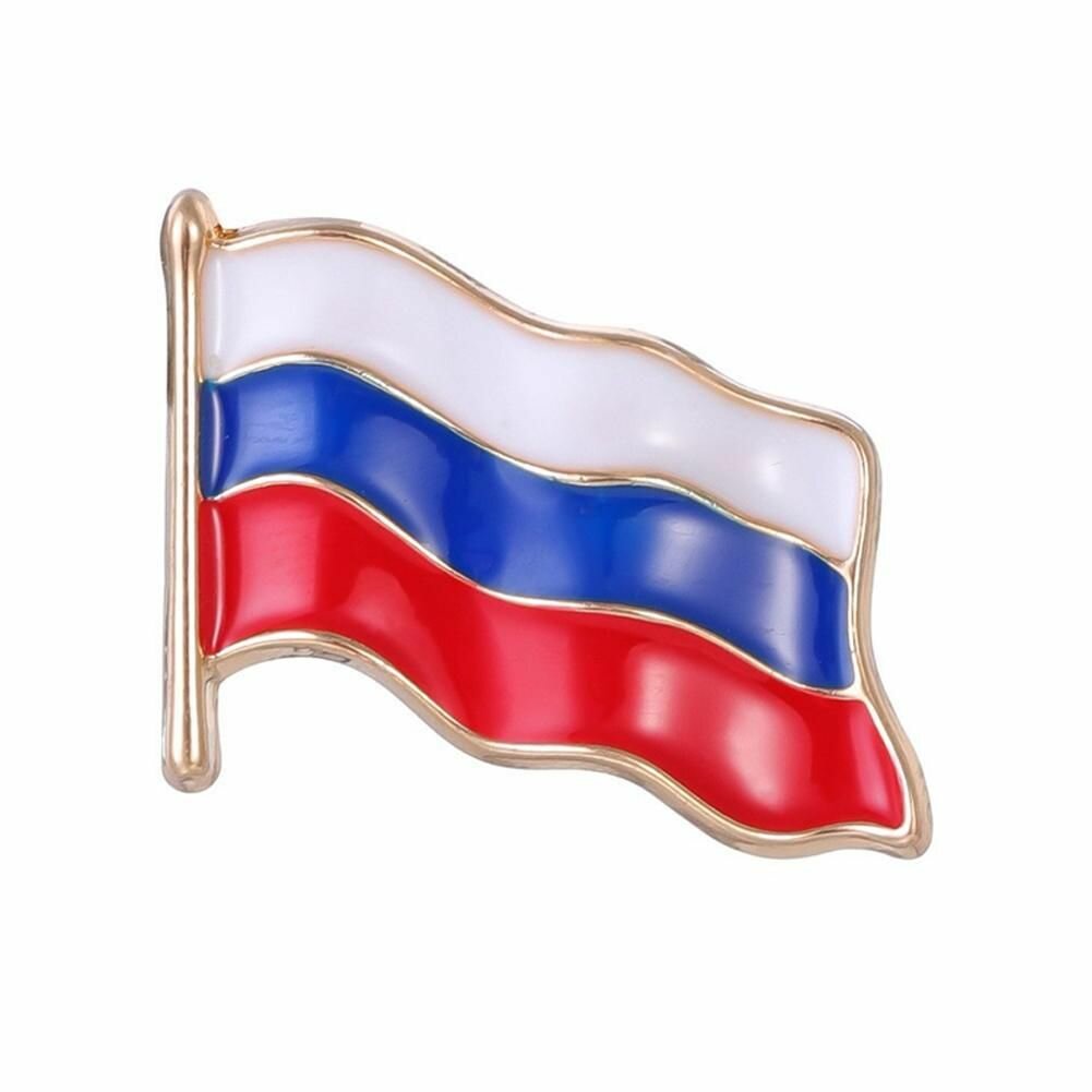 Значок Георгиевская лента, коллекционная, флаг России с эмалью
