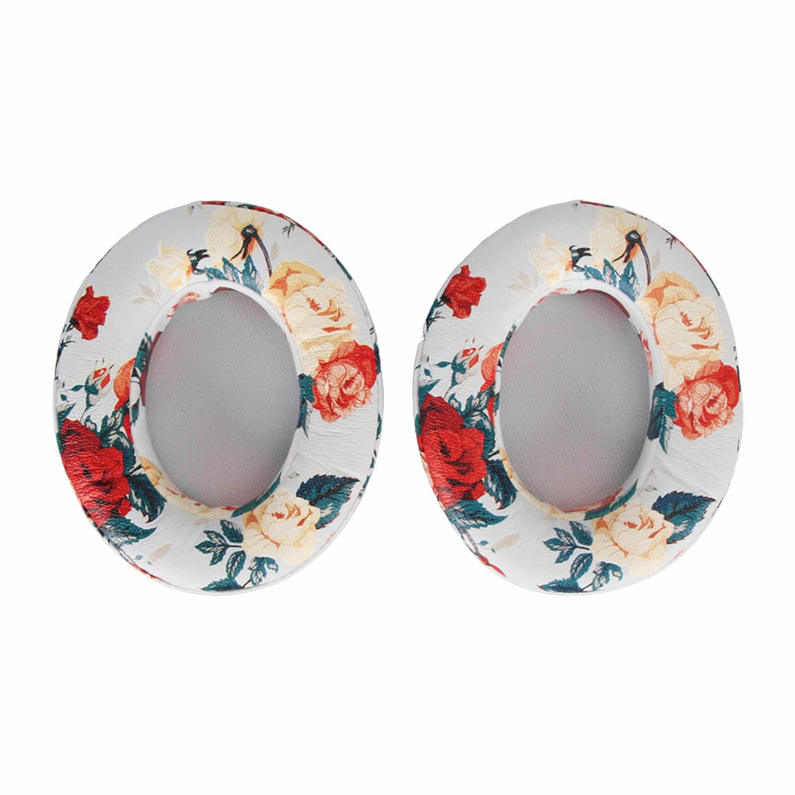 Амбушюры для Beats Studio 2/3 (белые, кожа, с принтом)