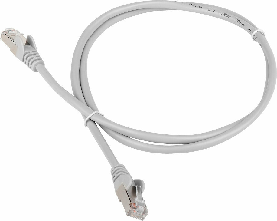 Кабель Патч-корд Lanmaster FTP TWT-45-45-2.0/S6-GY вилка RJ-45-вилка RJ-45 кат.6 2м серый ПВХ (уп:1