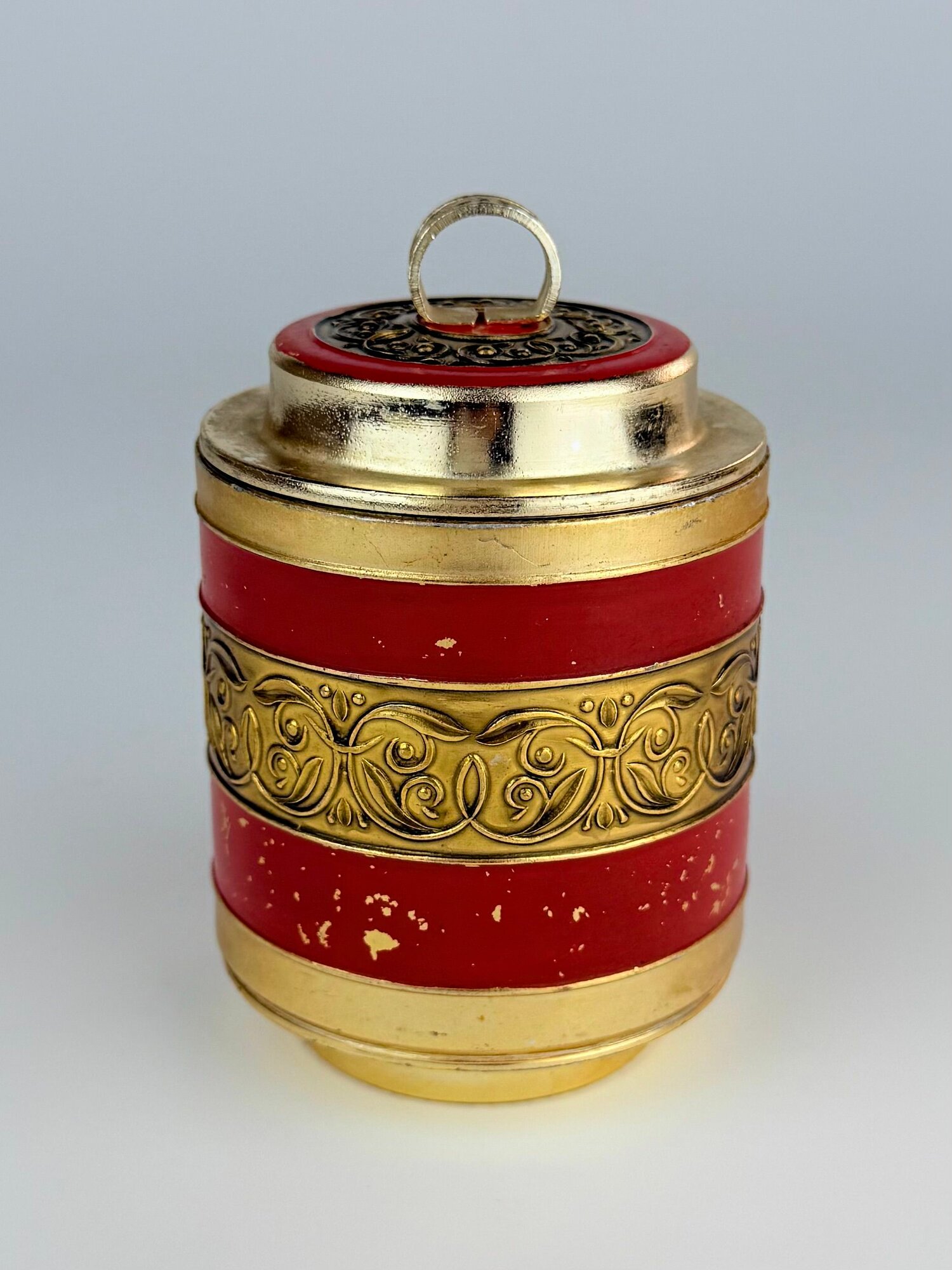 Подстаканник с крышкой узоры алюминий СССР 1960-70-е гг