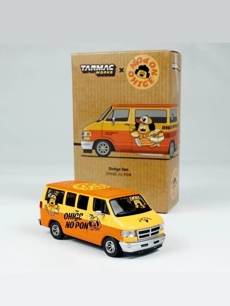 Машинка Tarmac Works TW 1/64 Dodge Van OHIGE no PON Die-cast Alloy Car Model Collection Display Gift