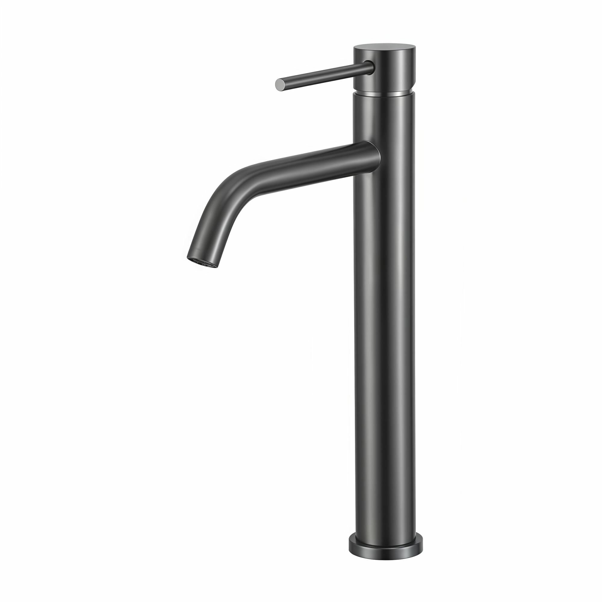 Смеситель для раковины Frap F10807-29 высокий, оружейная сталь