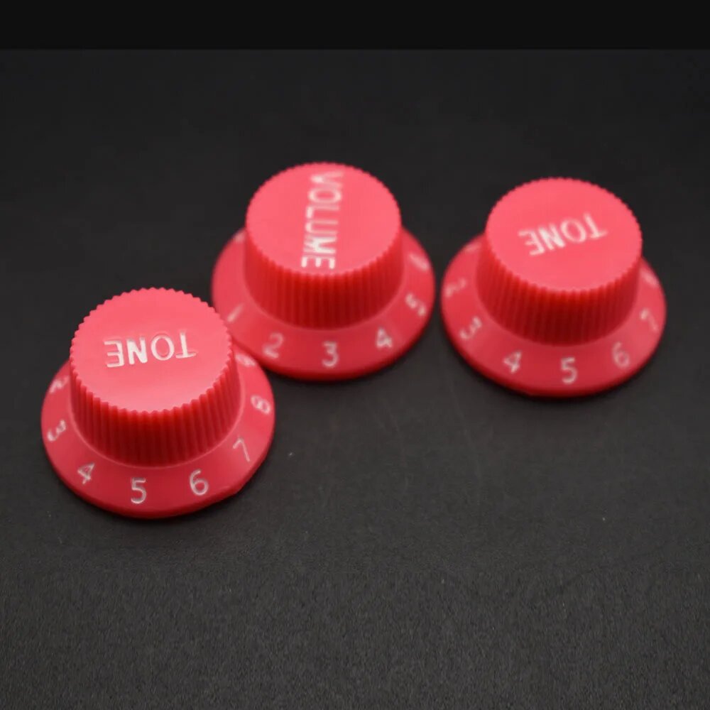 Ручки регулировки громкости для электрогитары IFUNPLAY 0601JTN 3шт Красный, Pink 2T1V