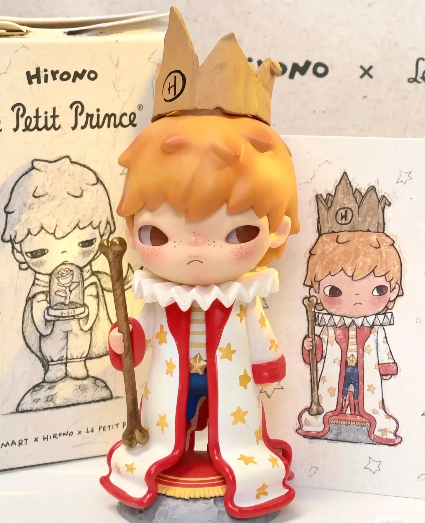 POP MART Hirono x Le Petit Prince Коллекционные фигурки The King
