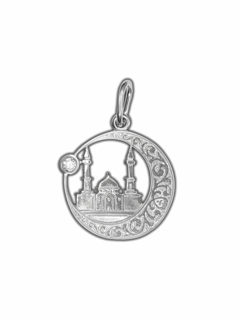 Подвеска, серебро, 925 проба, родирование, фианит