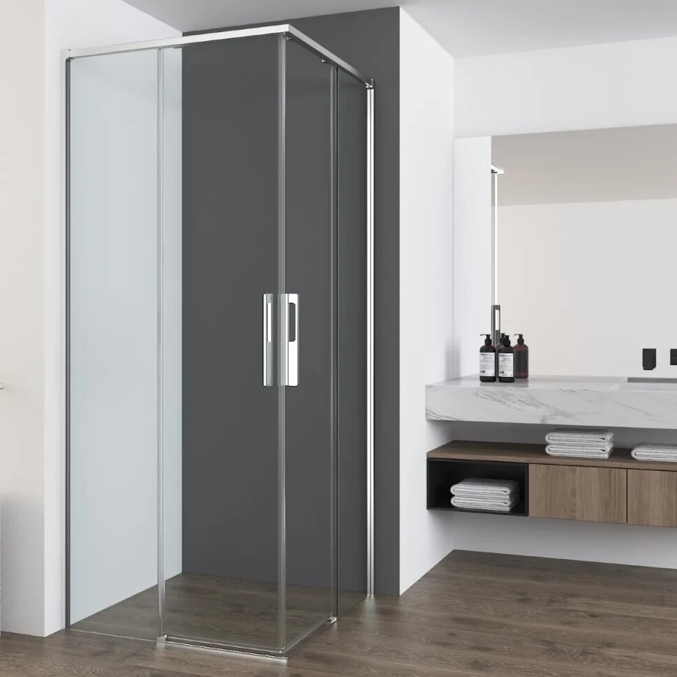Душевой уголок Vincea Ultima VSS-7UL8090CL 90x80 см, профиль хром, стекло прозрачное