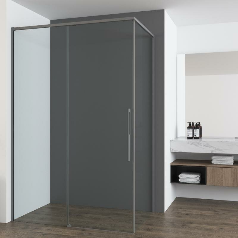 Vincea Душевой уголок Ultima VSR-7UL1012CLGM, 1200*1000, вороненая сталь, стекло прозрачное Vincea