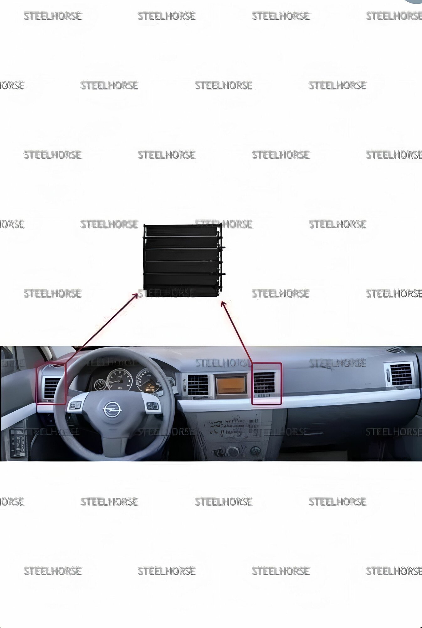 Дефлектор в торпедо (решетка) (левый боковой/центральный правый) Opel Vectra C 2002-2008