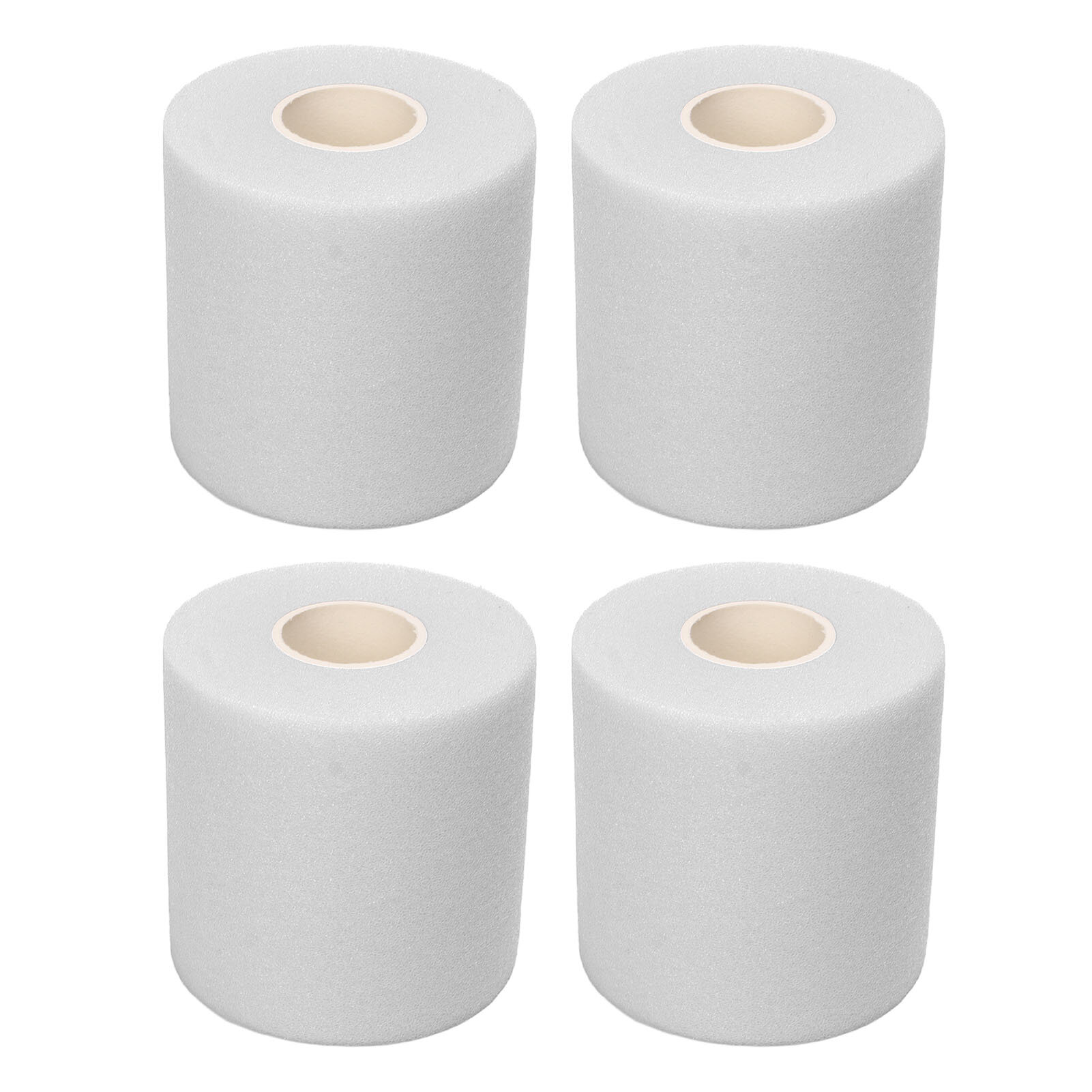 4 шт. фитнес-бинты из полиуретановой губки, эластичные, с хорошей воздухопроницаемостью, спортивные бинты для фитнеса и футбола, белые.