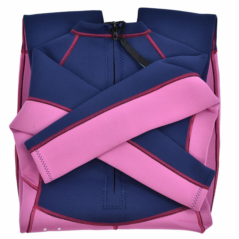 Детский гидрокостюм с длинными рукавами, фиолетовый и розовый, размер L, с защитой от УФ-излучения, для серфинга и дайвинга.