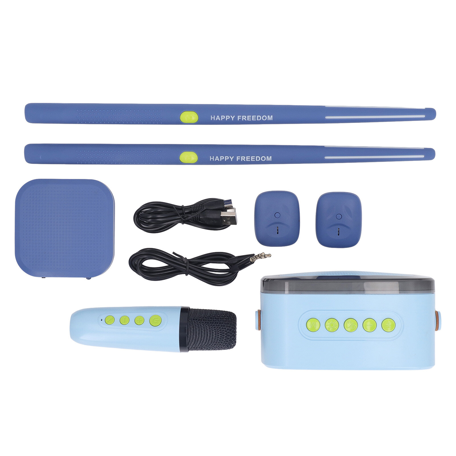 Набор для игры на воздушных барабанах Air Drum Sticks : 8 звуков, RGBподсветка, портативный ARвиртуа