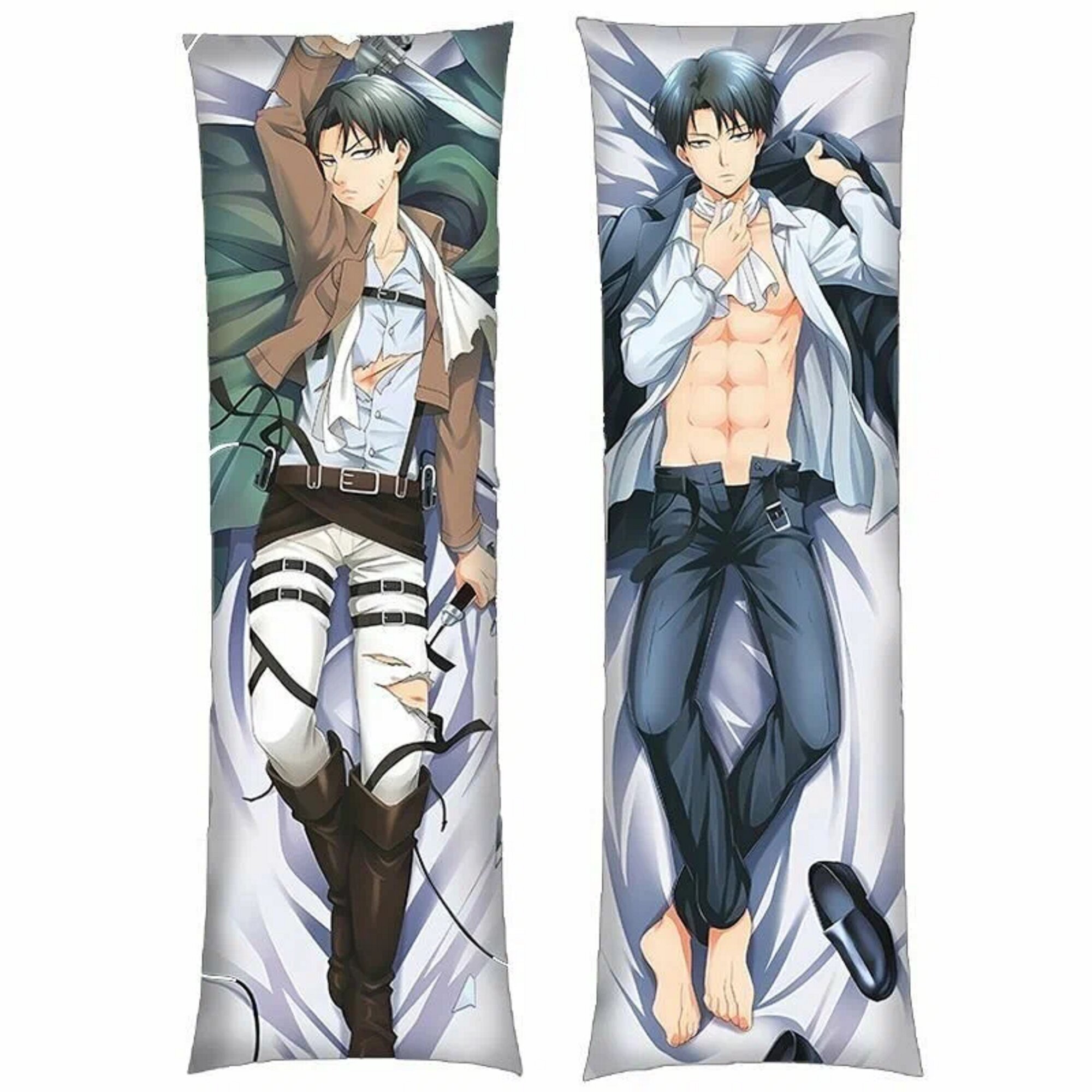 Подушка Дакимакура Леви Аккерман 40Х140 велюр